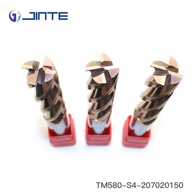 HRC58 High Performance Tungsten Carbide Milling Cutters 4 Flute End Mill For Aluminum