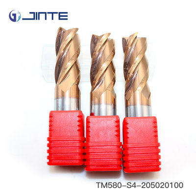 4 Flute Tungsten Carbide End Mill With AlCrSiN Coated For CNC Machining