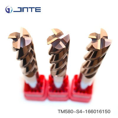 ISO 4 Flute 16mm Tungsten Carbide End Mill Milling Cutter For Stainless Steel