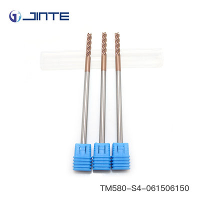 Durable 4 Flute Solid Carbide End Mill Cnc Milling Bits For Metalworking With Coating