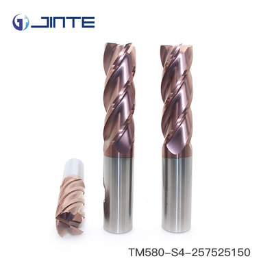 HRC58 Square Flat Solid Tungsten Carbide End Mill CNC Cutting Tool Long Life