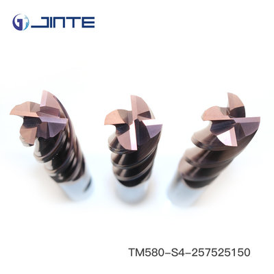 HRC58 Square Flat Solid Tungsten Carbide End Mill CNC Cutting Tool Long Life