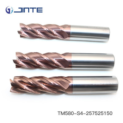 HRC58 Square Flat Solid Tungsten Carbide End Mill CNC Cutting Tool Long Life