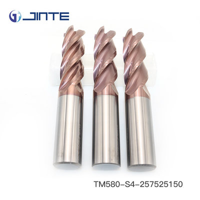 HRC58 Square Flat Solid Tungsten Carbide End Mill CNC Cutting Tool Long Life