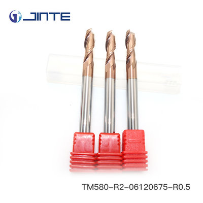 45/50HRC High Precision Corner Radius End Mill Cutter Tools , Two Flute End Mill