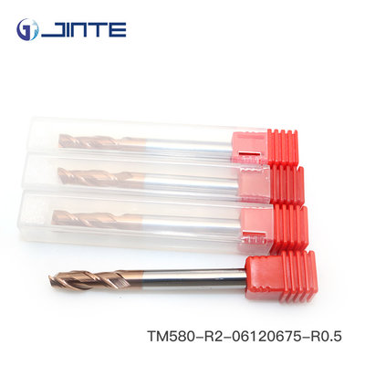 45/50HRC High Precision Corner Radius End Mill Cutter Tools , Two Flute End Mill