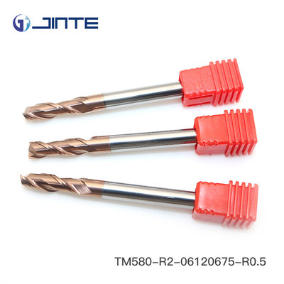 45/50HRC High Precision Corner Radius End Mill Cutter Tools , Two Flute End Mill