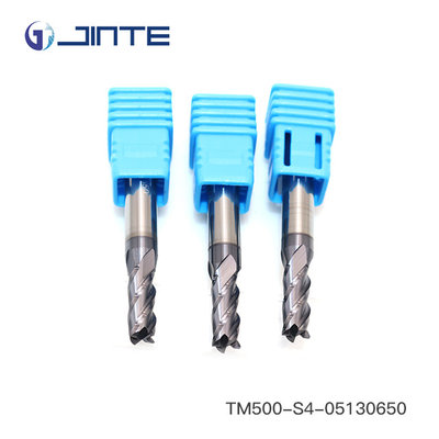 OEM TiAlN Coated 55HRC Solid Carbide End Mill Cutter For Steel Cutting