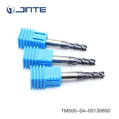 OEM TiAlN Coated 55HRC Solid Carbide End Mill Cutter For Steel Cutting