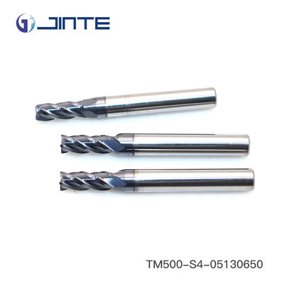 OEM TiAlN Coated 55HRC Solid Carbide End Mill Cutter For Steel Cutting