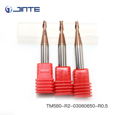 R0.5 High Precision Radius End Mill Cutter 2 Flute Spiral End Mill Cutting Tools