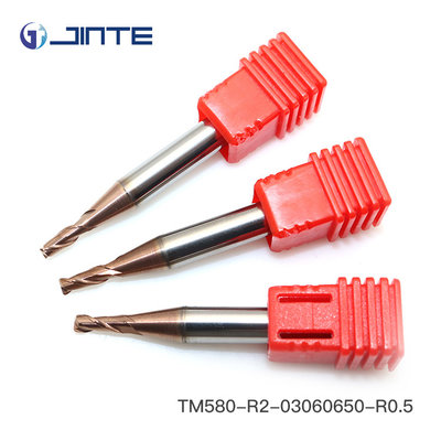 R0.5 High Precision Radius End Mill Cutter 2 Flute Spiral End Mill Cutting Tools