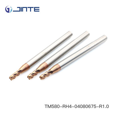 HRC58 Solid Carbide Corner Radius End Mills With Long Shank For CNC Cutter