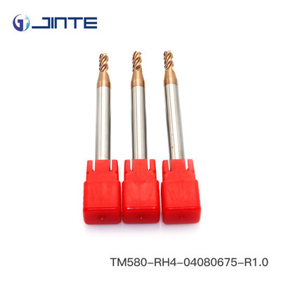 HRC58 Solid Carbide Corner Radius End Mills With Long Shank For CNC Cutter