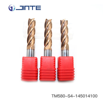 CNC Tools 4 Flutes Solid Carbide Square End Mill Cutter With Long Neck