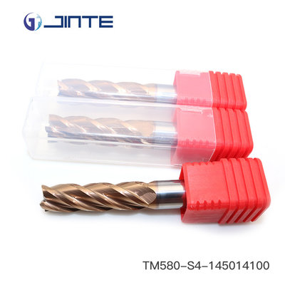 CNC Tools 4 Flutes Solid Carbide Square End Mill Cutter With Long Neck