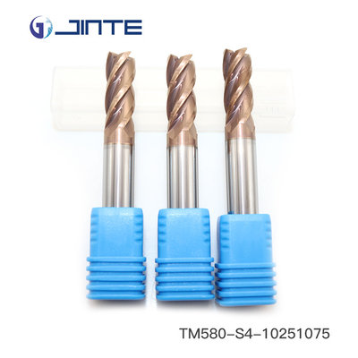 HRC58 10mm Tip Solid Carbide End Mill CNC Cutting Tool Bits For Steel