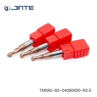 Radius 4*50mm HRC58 Carbide Ball Nose End Mill CNC Milling Bits Alcrsin Coating