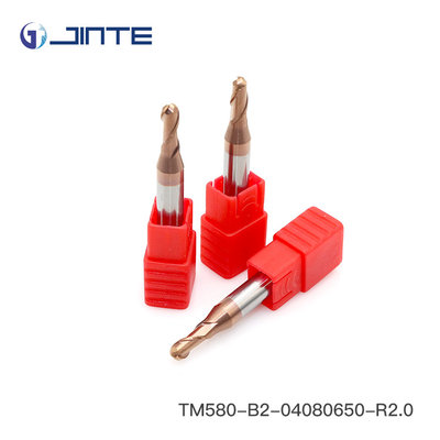 Radius 4*50mm HRC58 Carbide Ball Nose End Mill CNC Milling Bits Alcrsin Coating