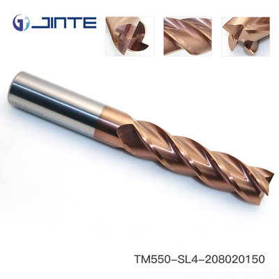 20mm 4 Flute Solid Carbide Square End Mill High Performance ISO Certified