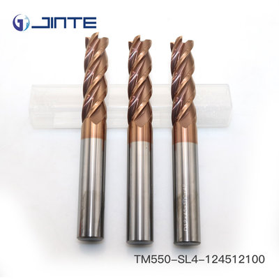 Dia12*100 CNC Milling Cutter Solid Carbide Square End Mill 4 Flute Long Life