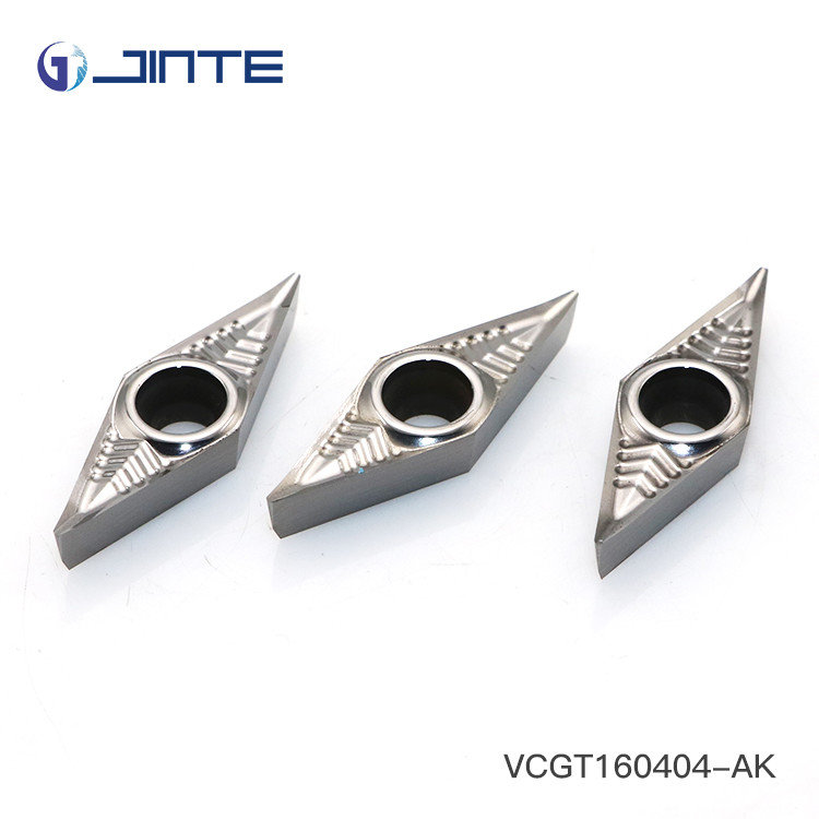VCGT160404-AK carbide turning insert for aluminum alloy cutting