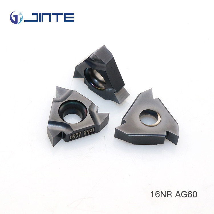 Perfect Cutting Edge Cemented Thread Cutting Inserts 16IR AG60 For Steel Processing
