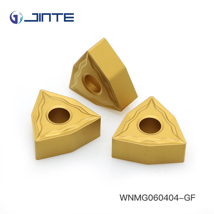 WNMG060404 CNC Carbide Inserts CVD Coated Turning Cutting Tools With GF Chip - Breaker