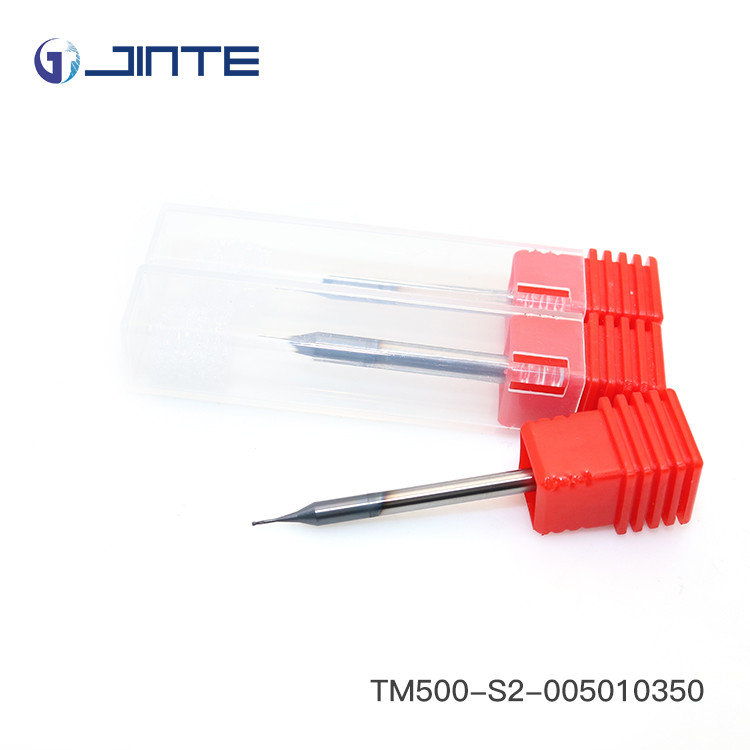 HRC 55 2 Flute 0.05mm Cnc End Mill Tools , Solid Carbide Milling Cutters