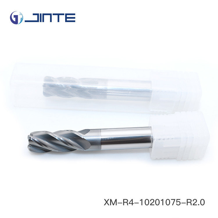 CNC Carbide 4 Flute Corner Radius End Mill Cutter For Stainless Steel Processing