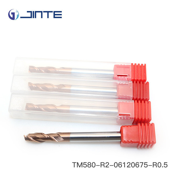 45/50HRC High Precision Corner Radius End Mill Cutter Tools , Two Flute End Mill