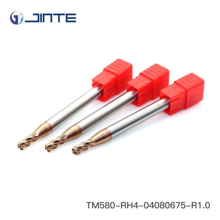 HRC58 Solid Carbide Corner Radius End Mills With Long Shank For CNC Cutter