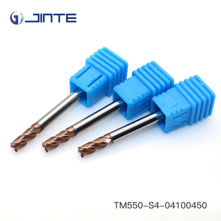 Solid Carbide Square End Mill 4 Flute Standard Size CNC Cutting Tools For General Purpose