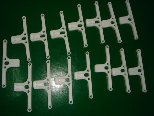White teflon bracket machined plastic part for hardware, electronics, Precision Mechanical Parts