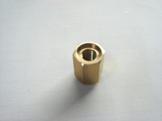 Custom Brass CNC Precision Machining , Hexagonal Brass CNC Bushing Turning Parts