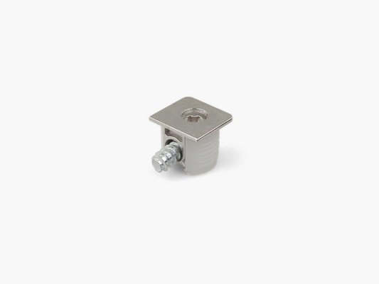 Glass Shelf connector Zamac cam with plastic house , Quick fix furniture connector