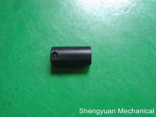 Alumunium CNC Precision Turning Parts Knobs M8 Long with Black Anodize