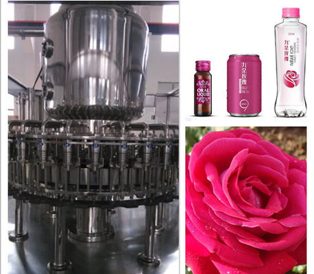 Máquina de embotellado de cristal que capsula de relleno de enjuague industrial con el metal/el tapón de tuerca