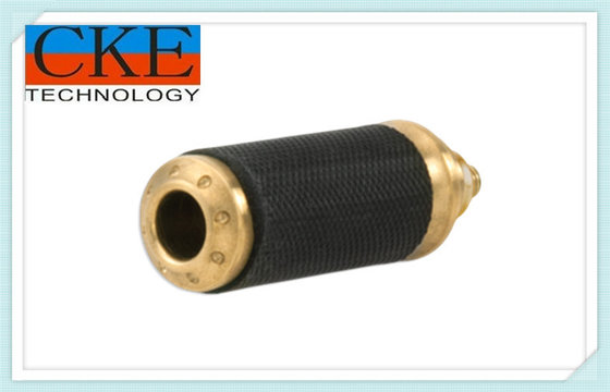 Piezas de torneado de la precisión de cobre amarillo con estrías con negro anodizadas para la motocicleta