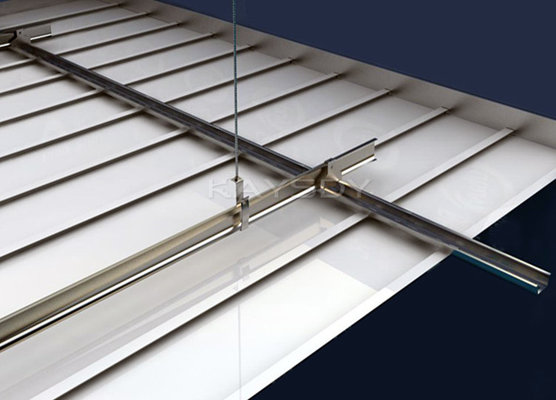 Suspended metal lath ceiling , metal linear ceiling 100 * 3000 , 300 * 3000mm