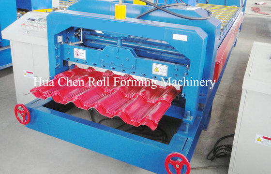 Custom Glazed Tile Roof Panel Roll Forming Machine / Metal Sheet Making Machine