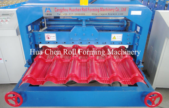 Custom Glazed Tile Roof Panel Roll Forming Machine / Metal Sheet Making Machine