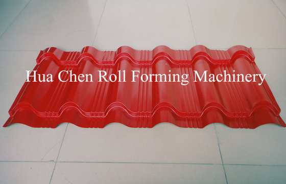 Custom Glazed Tile Roof Panel Roll Forming Machine / Metal Sheet Making Machine