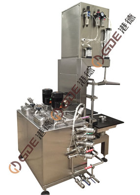 Two Heads Keg Cleaning Filling Machine , Semi-auto Stainless Steel Machine