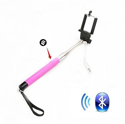 iOS / Android cell phone Wired Selfie wireless Bluetooth Monopod With 3.5mm Audio Cable Take Pole