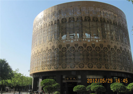 Xi'an Engraved CNC Machine Perforation Aluminum Panels Facade / Curtain Wall