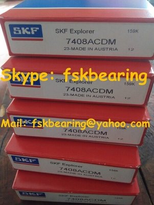 Rodamiento de bolitas angular de alta velocidad del contacto de la precisión SKF 7408 ACM, P5/P4