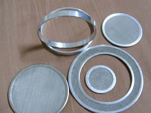 304 / 316 Stainless Steel Wire Mesh Covered Edge Disc For Filter Element