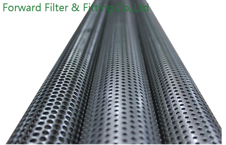 Exhausted Filter Core PPerforated Metal Tubing Stainless Steel , Straight Welding Seam