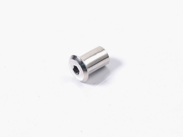 Nickel plated Steel flat cap nut flat head female cap nut for wood furniture